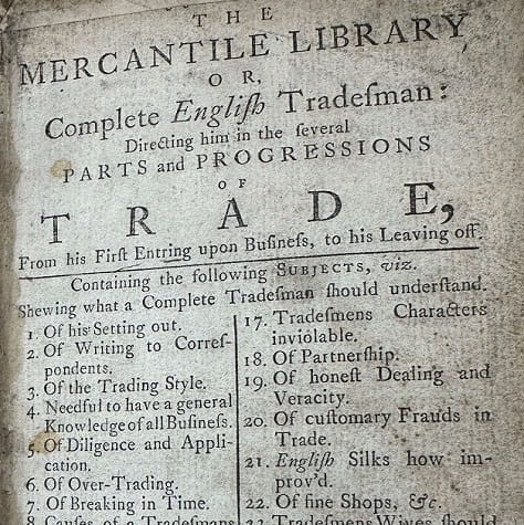 The Mercantile Library or Complete English Tradesman | ICAEW