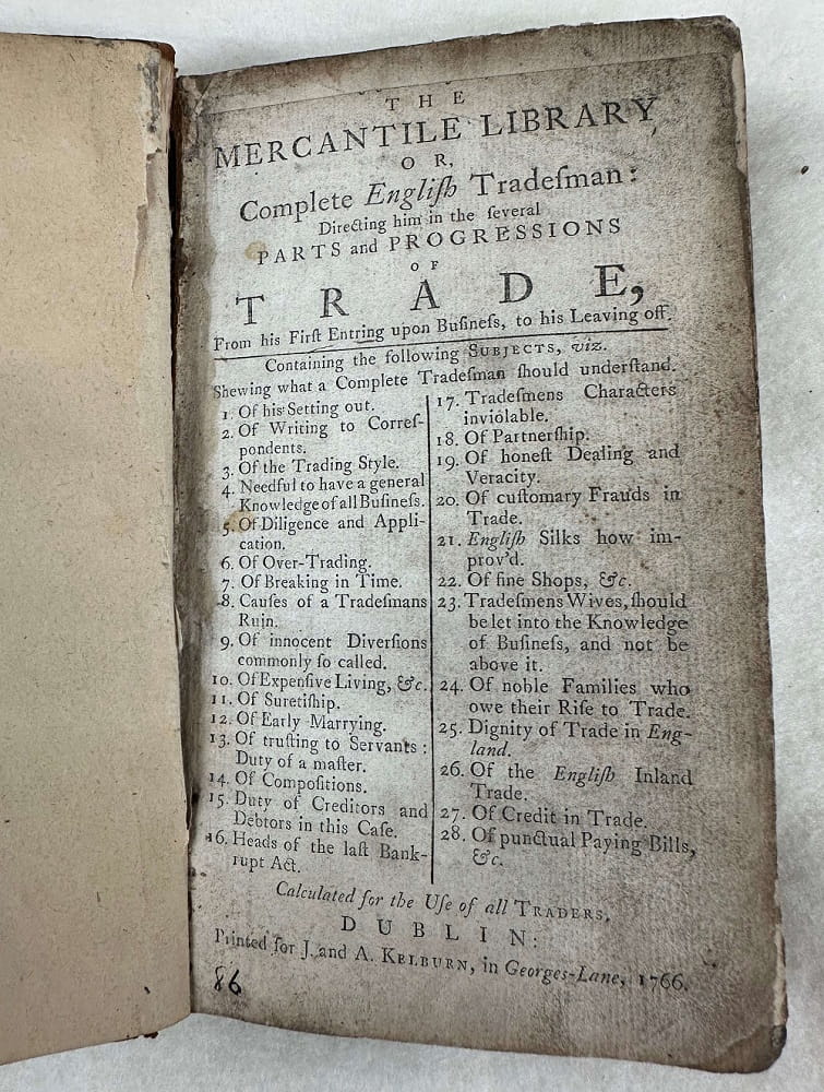 The Mercantile Library or Complete English Tradesman | ICAEW