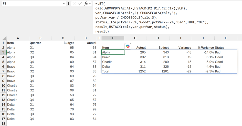 Adding calculated fields to the GROUPBY function | ICAEW