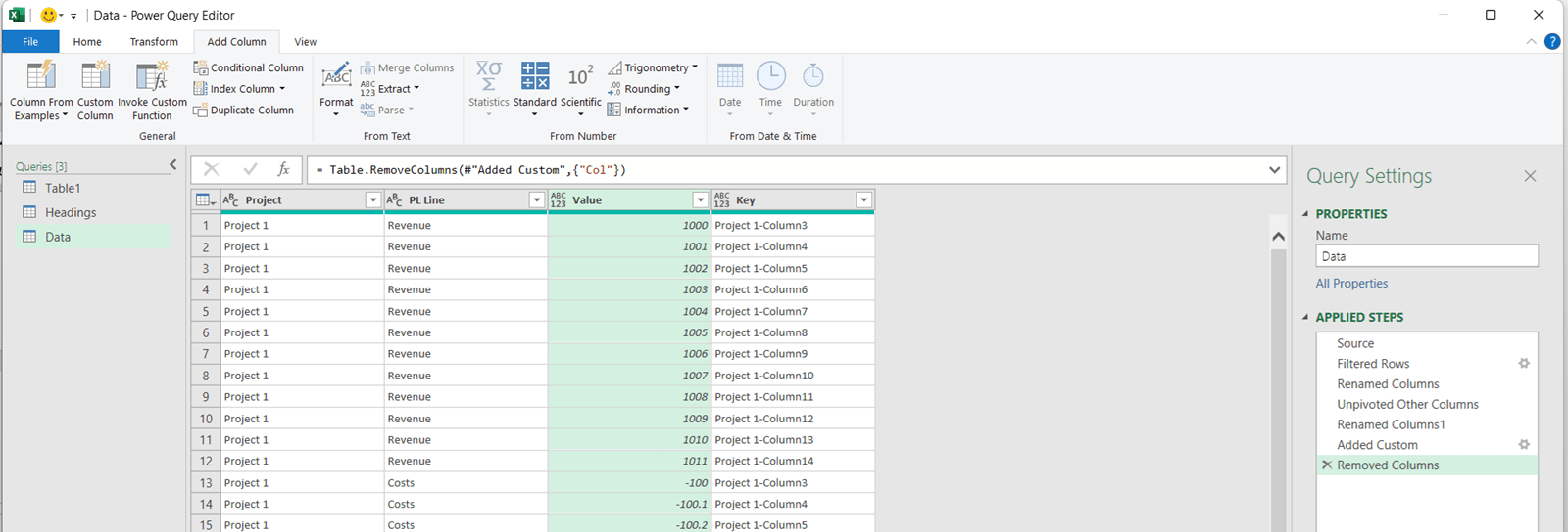 Aligning data in PowerQuery | ICAEW